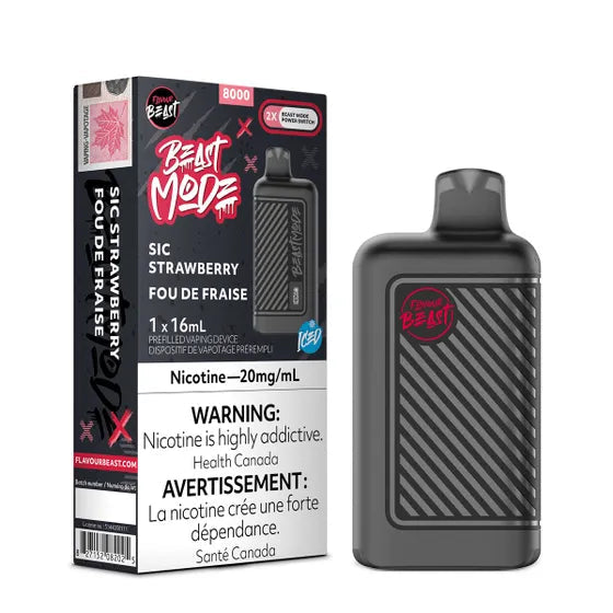 Flavour Beast Mode Max 18K Sic Strawberry (Provincial Tax) – Queen Vape ...
